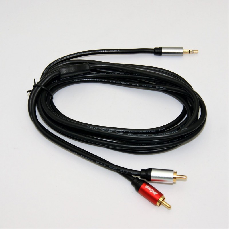 ΚΑΛΩΔΙΟ ΗΧΟΥ ΣΤΕΡΕΟ 3m AUX-2RCA ANDOWL QY-AV05
